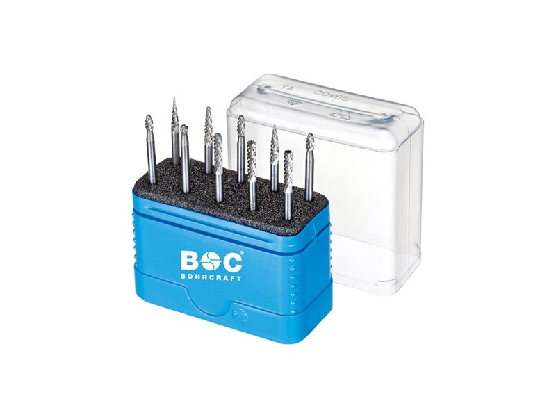 10-delni set malih roto rezkarjev za aluminij Bohrcraft, Dimenzije: 1x3 ...